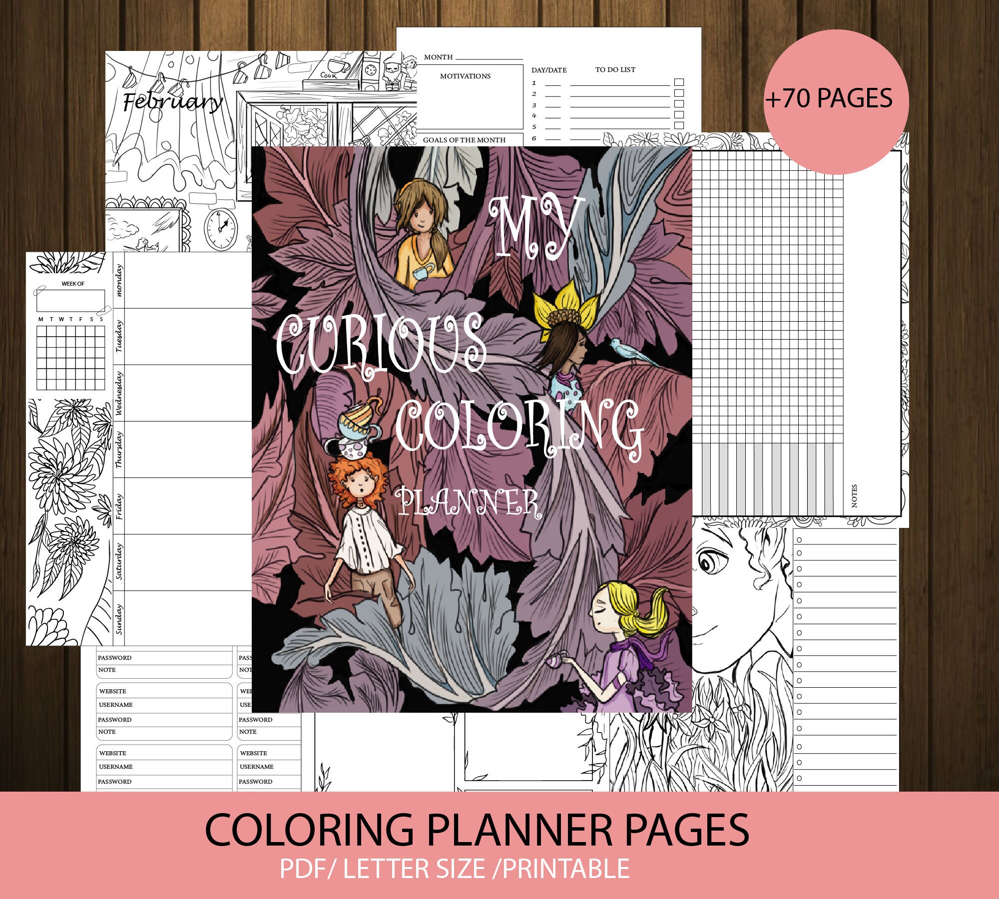 Coloring Printable Planner Pages , Printabler Adult Coloring Pages ...
