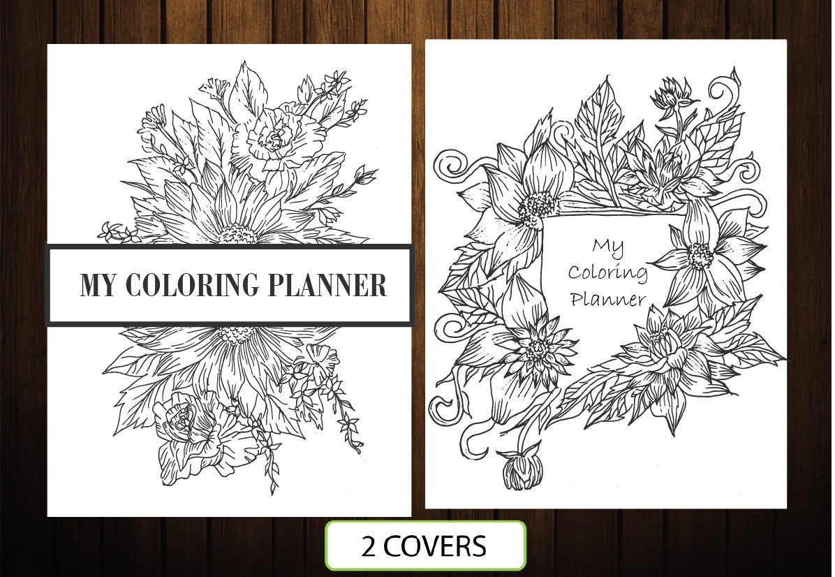 Printable Coloring Planner 2021 Perpetual Floral Planner | Etsy