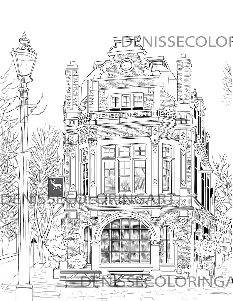 London Coloring Book Pdf City Adult Coloring Book Download - Etsy
