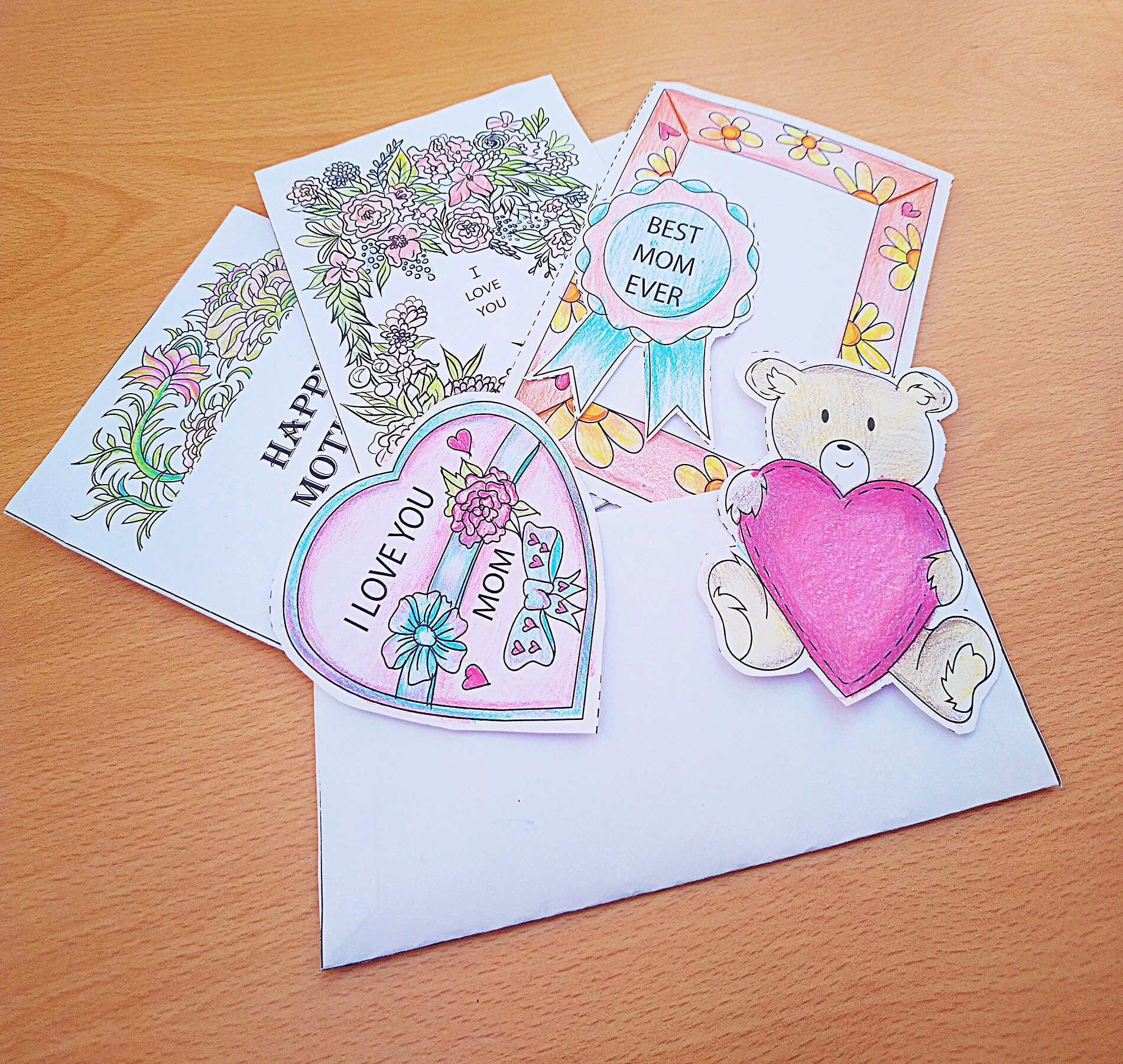 Mothers Day Card Printable Coloring , Mothers Day Coloring Page, Crafts ...