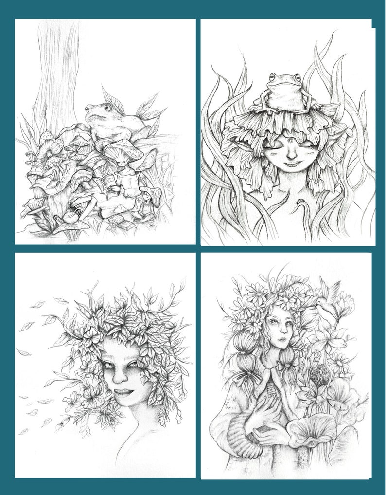 Mysterious Fae 2 Coloring Book Adult Coloring Book Printable - Etsy