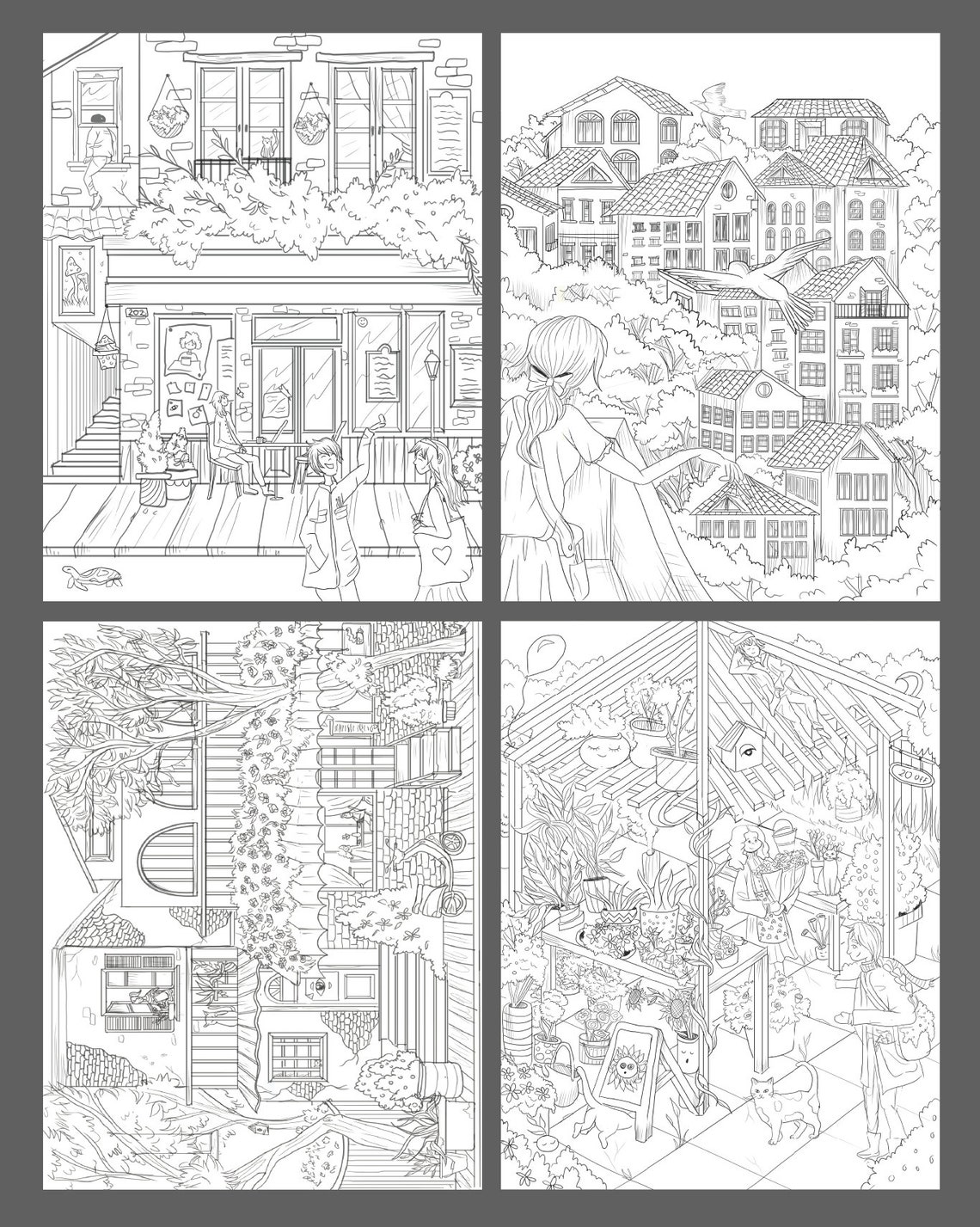 My Curious World Coloring Book Pdf City Adult Coloring Book - Etsy