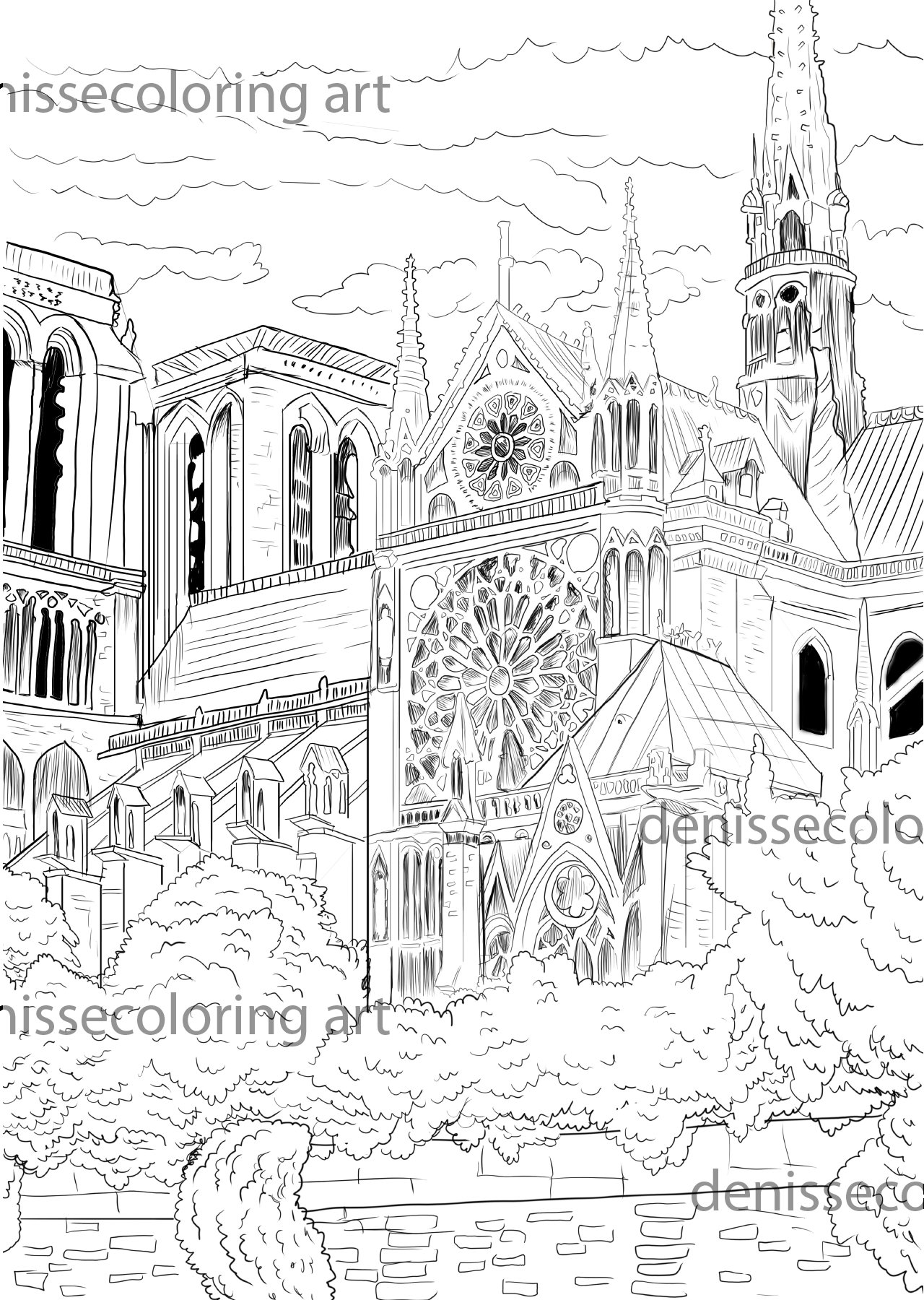 City Coloring Book Printable Paris Adult Coloring Book Pdf - Etsy Canada