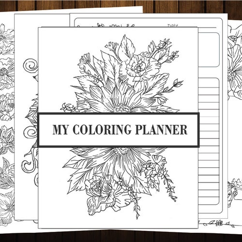Printable Coloring Planner 2021 Perpetual Floral Planner - Etsy