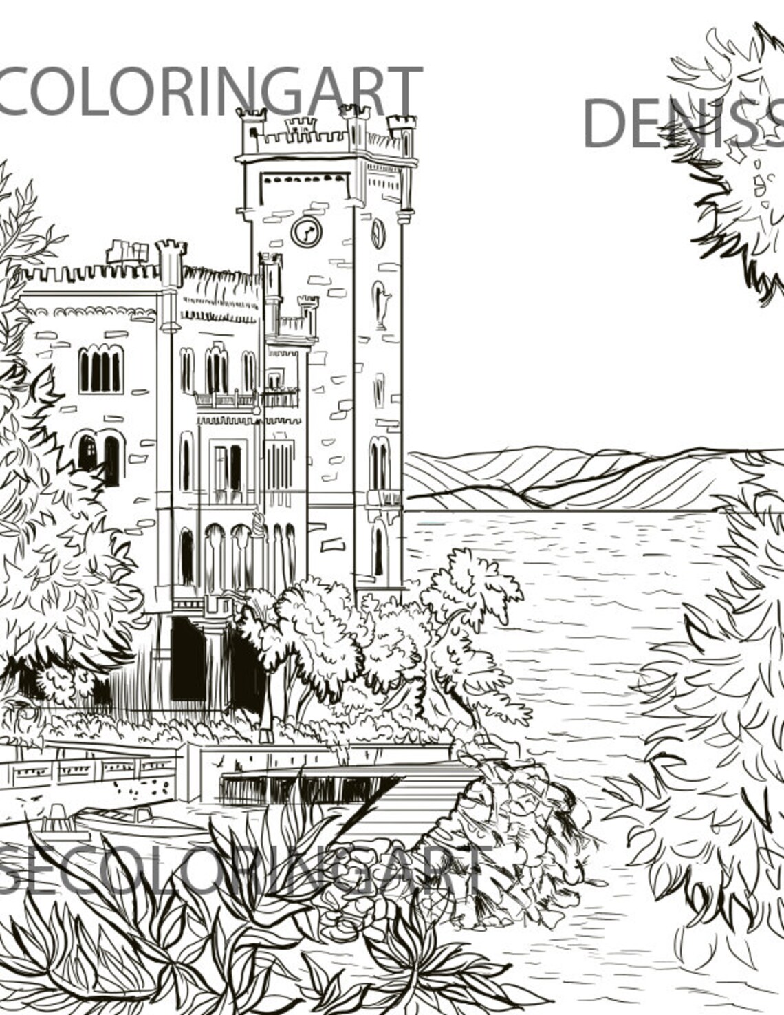 Italy Coloring Book Pdf Adult Coloring Book 12 City | Etsy Canada