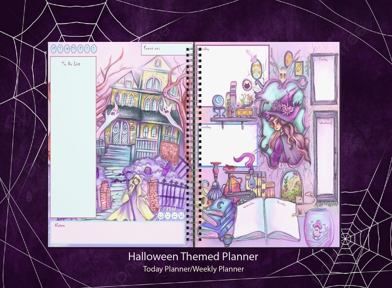 Witchy Planner Printable , Pastel Goth Planner , Halloween Planner ...