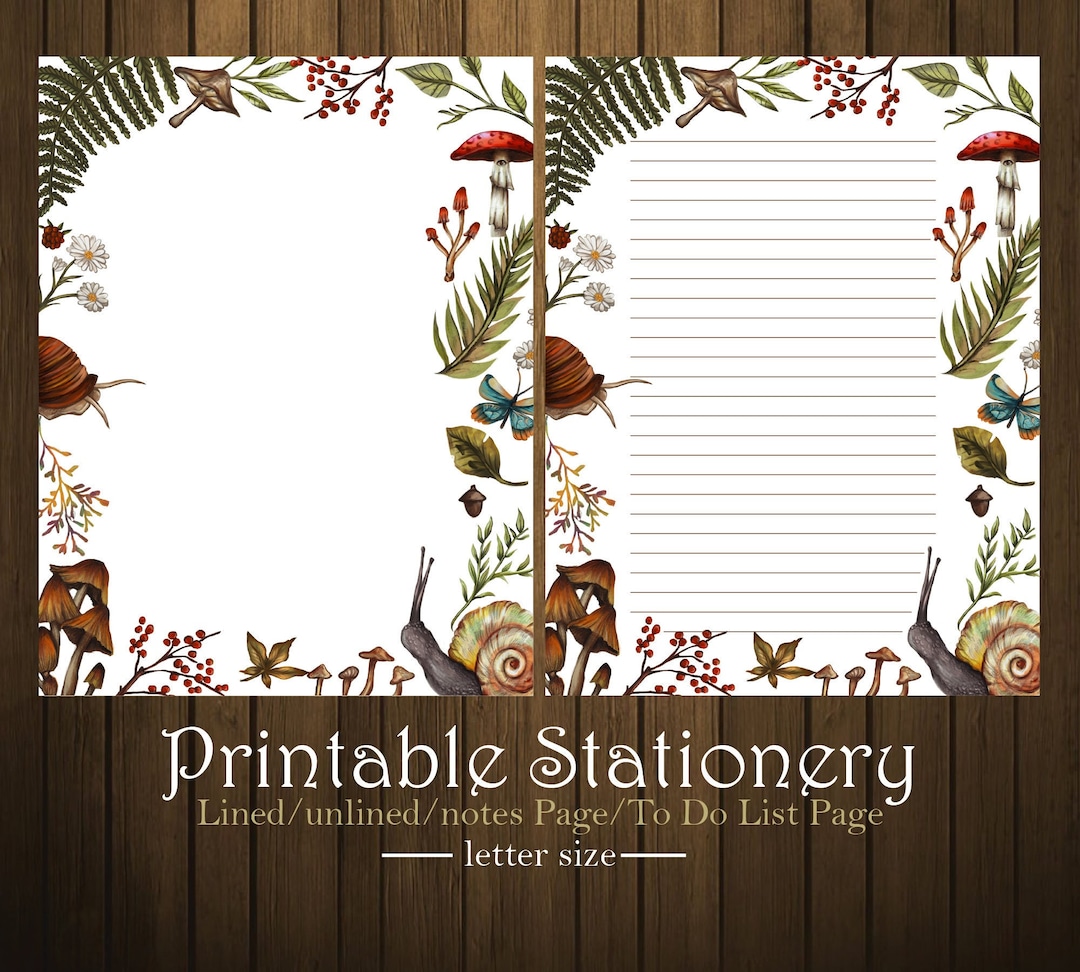 Snail Letter Writing Stationery Printable, Stationery Sets for Letter ...