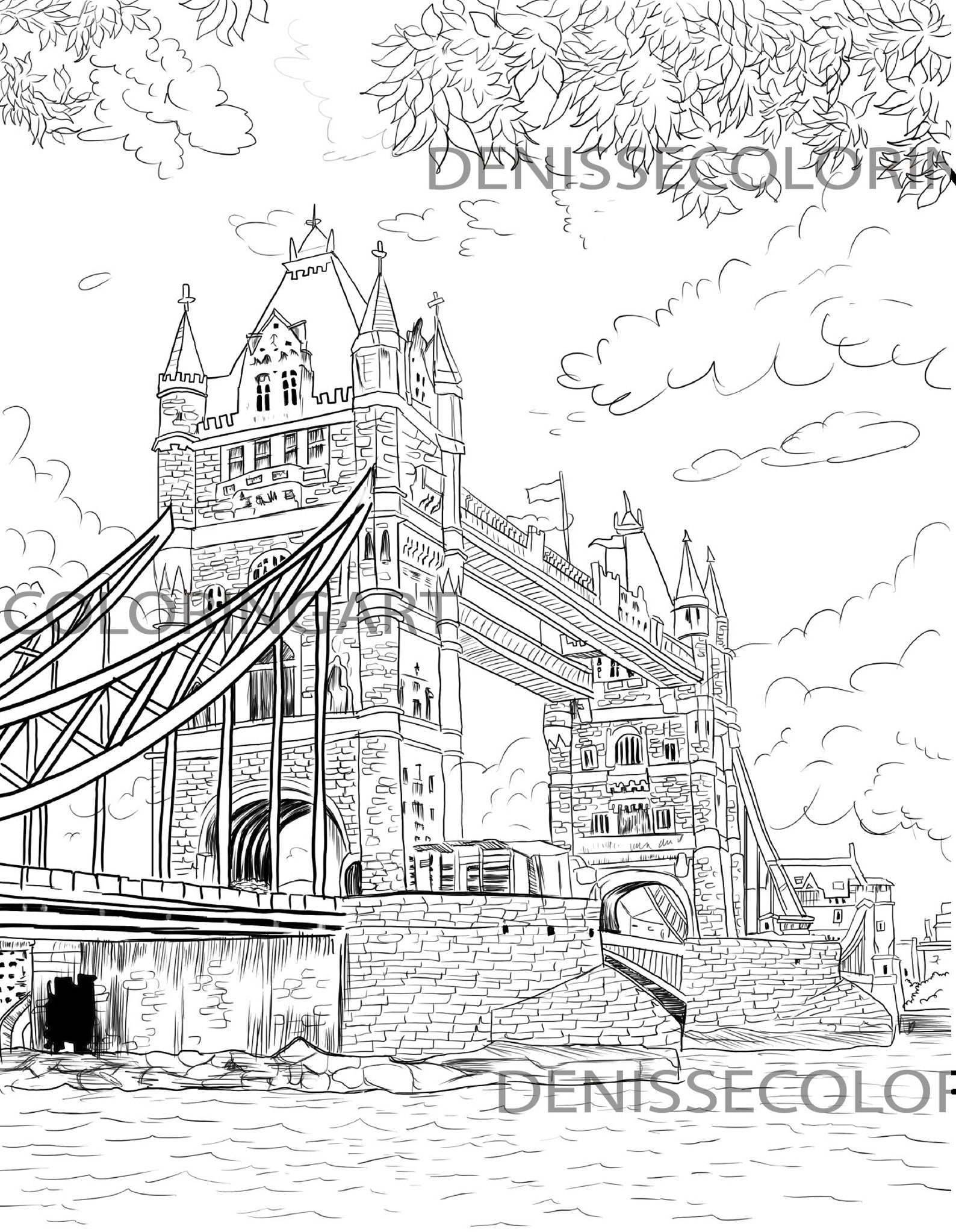 London Coloring Book Pdf City Adult Coloring Book Download - Etsy