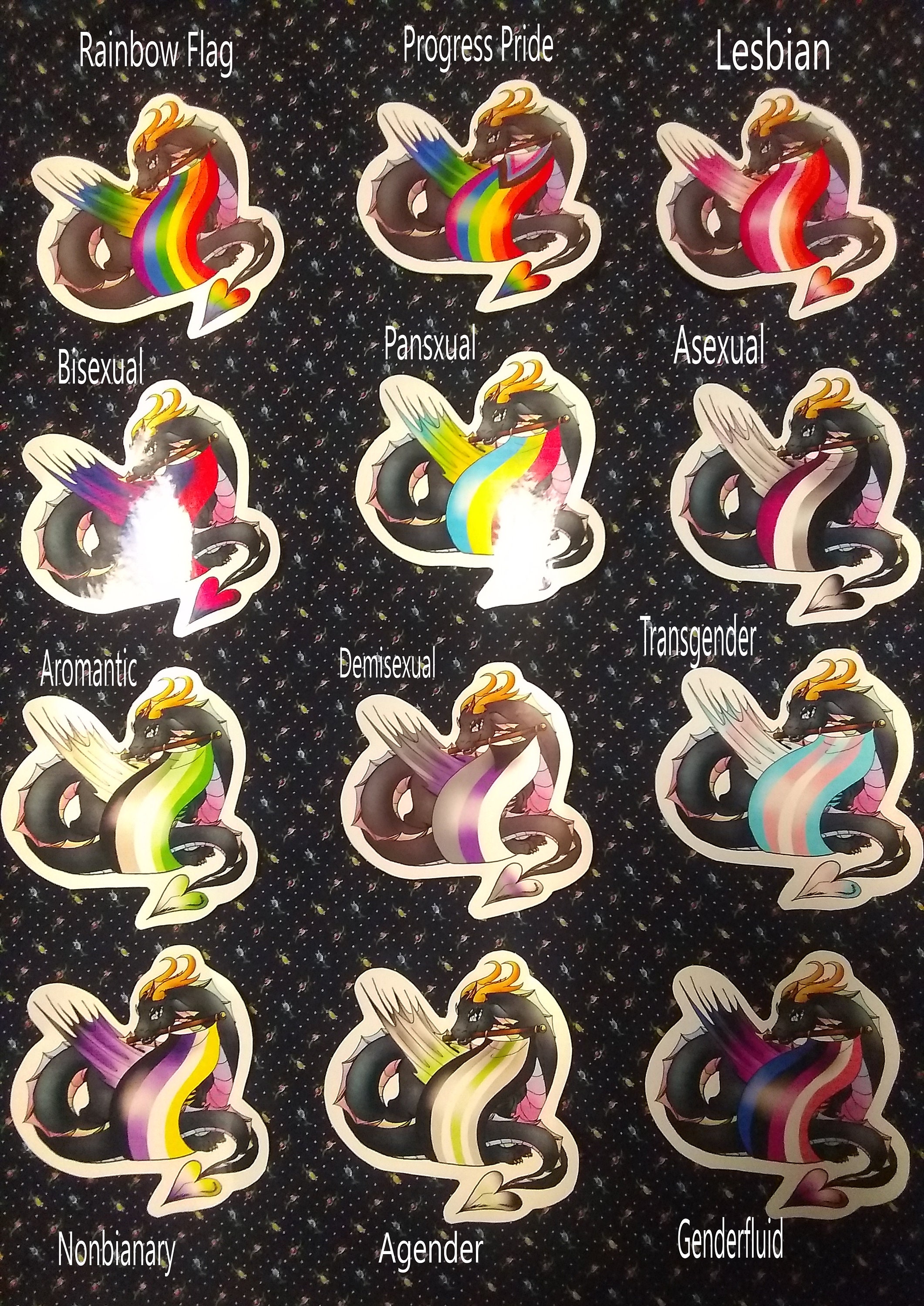 LGBTQ Pride Flag Dragon Sticker - Etsy