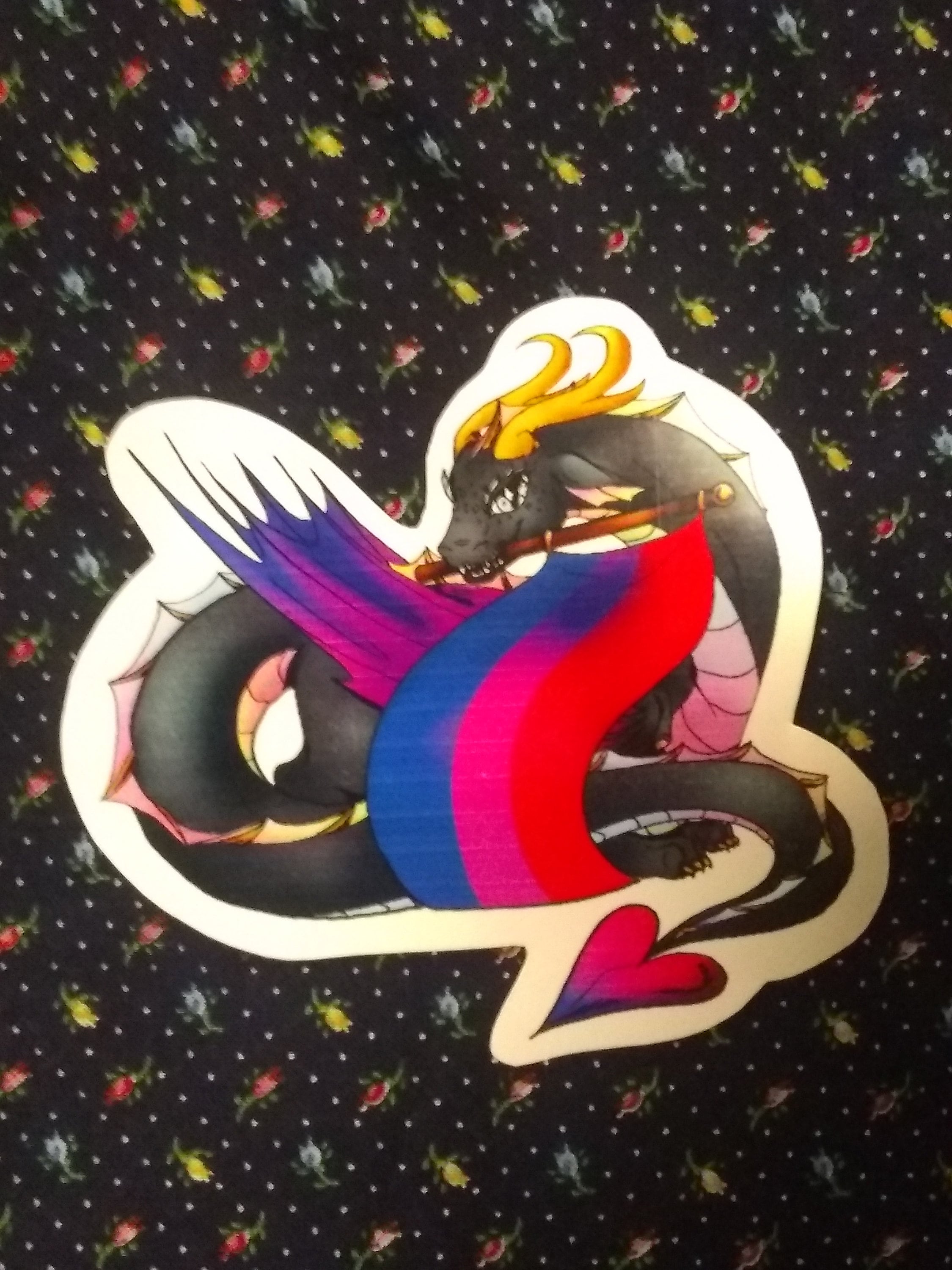 LGBTQ Pride Flag Dragon Sticker - Etsy