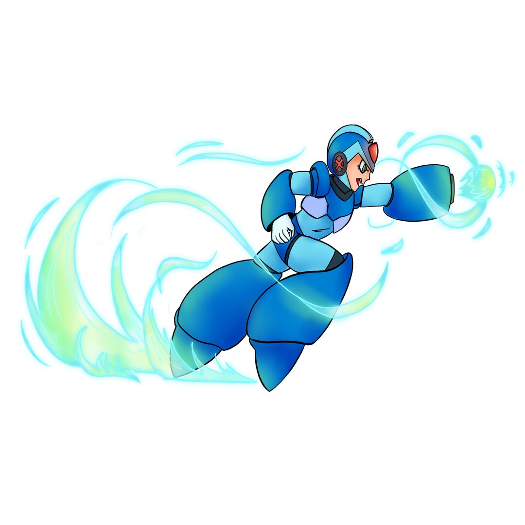 Megaman X Charge Shot Vinyl Sticker - Etsy