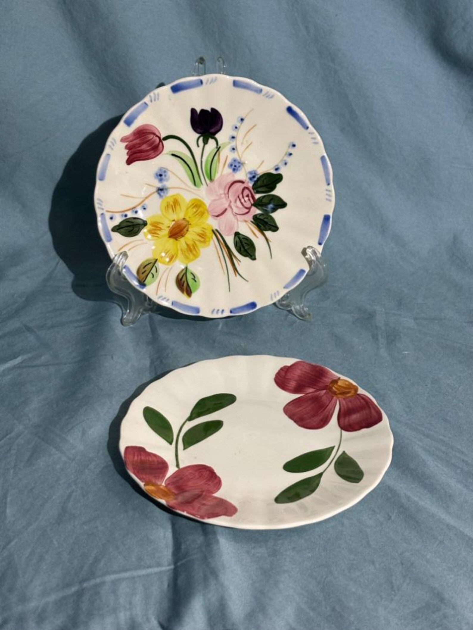 Blue Ridge Bread Plates - Etsy