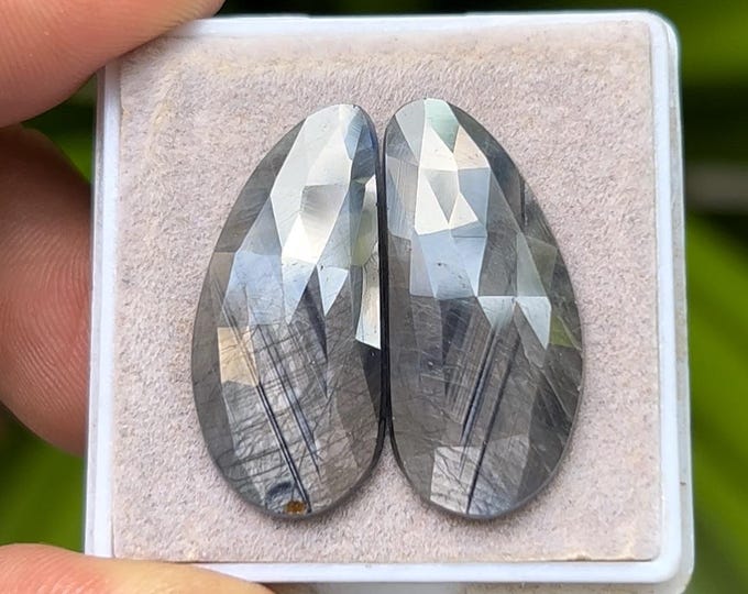 100% Natural Blue Sapphire Flat Back Rose Cut Slices Loose Gemstones ...