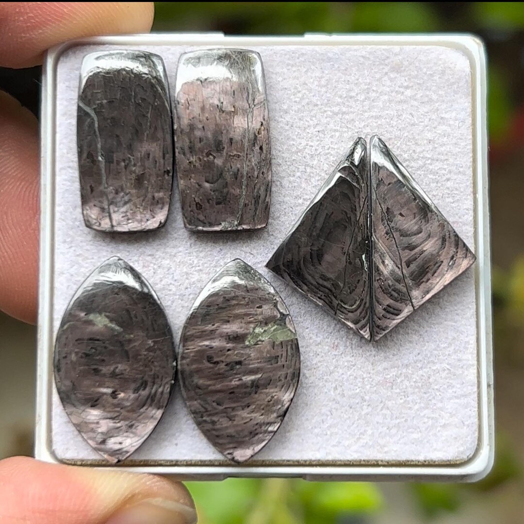 Hypersthene Cabochon Pairs: Natural Loose Gemstones, Mix Shape 3 Pairs ...