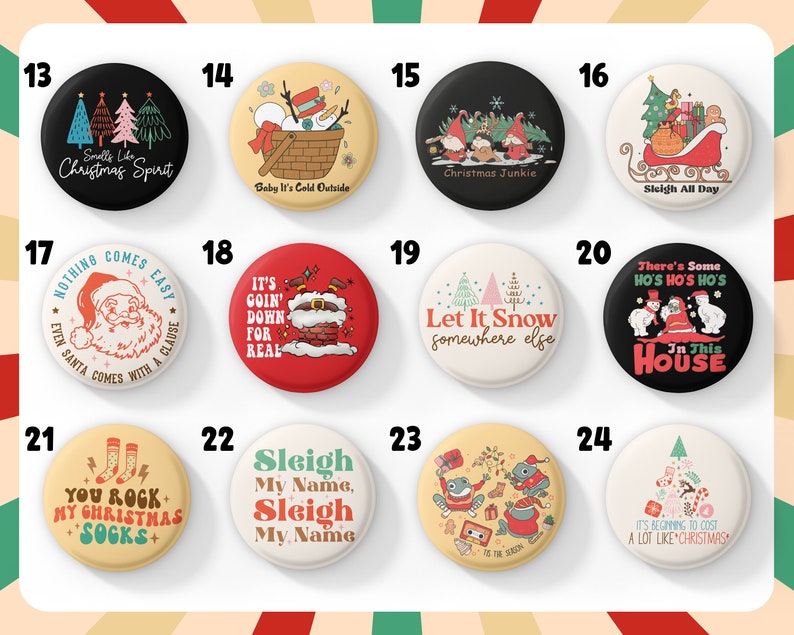 Funny Christmas Pin Badges: Rude Santa Stocking Fillers - Etsy