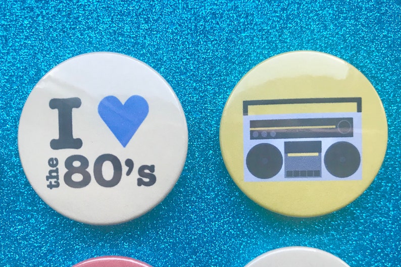 8 80s Pin Badges 80s Merchandise Retro Throwback 1980s - Etsy