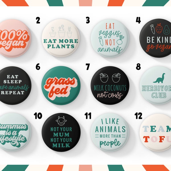 Vegetarian Pin - Etsy