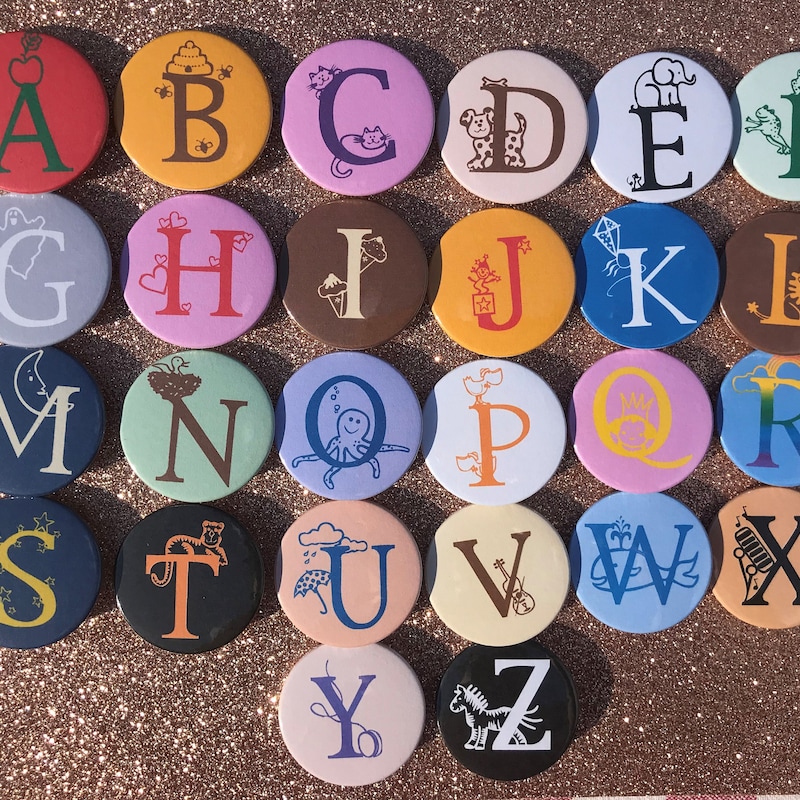 Alphabet Buttons - Etsy