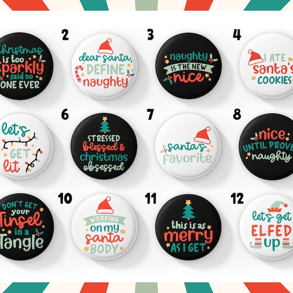 Christmas Badges - Etsy UK