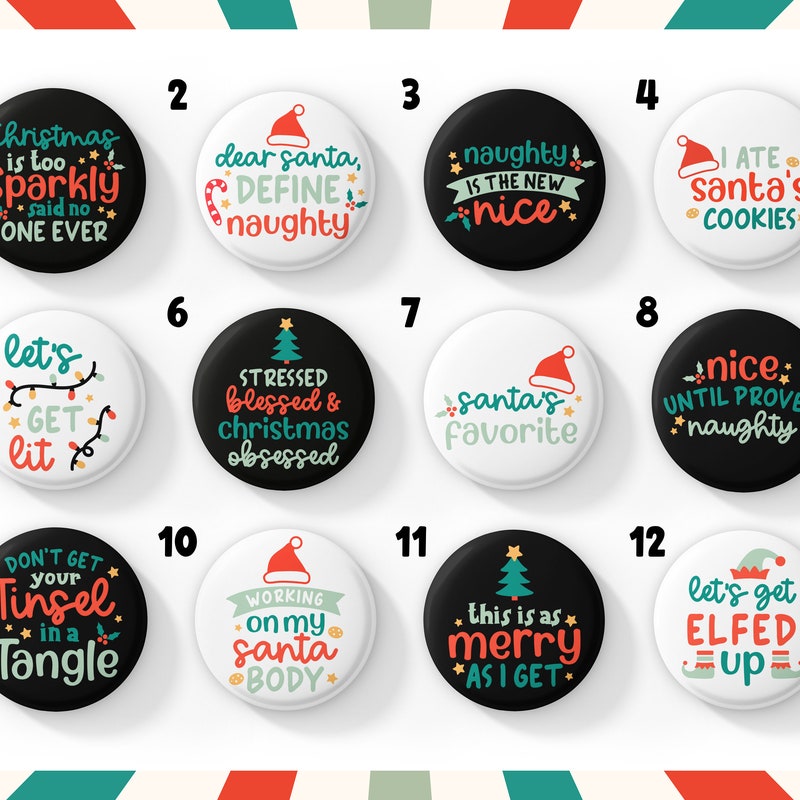 Christmas Badges - Etsy UK