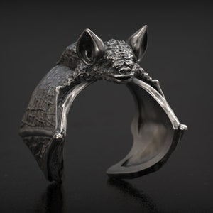 Adjustable Bat Ring, Bat Jewelry, Bat Lover Gift, Silver Bat Ring ...