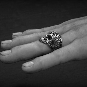 Voronoi Skull Ring Vampire Skull Ring Gothic Skull Ring - Etsy