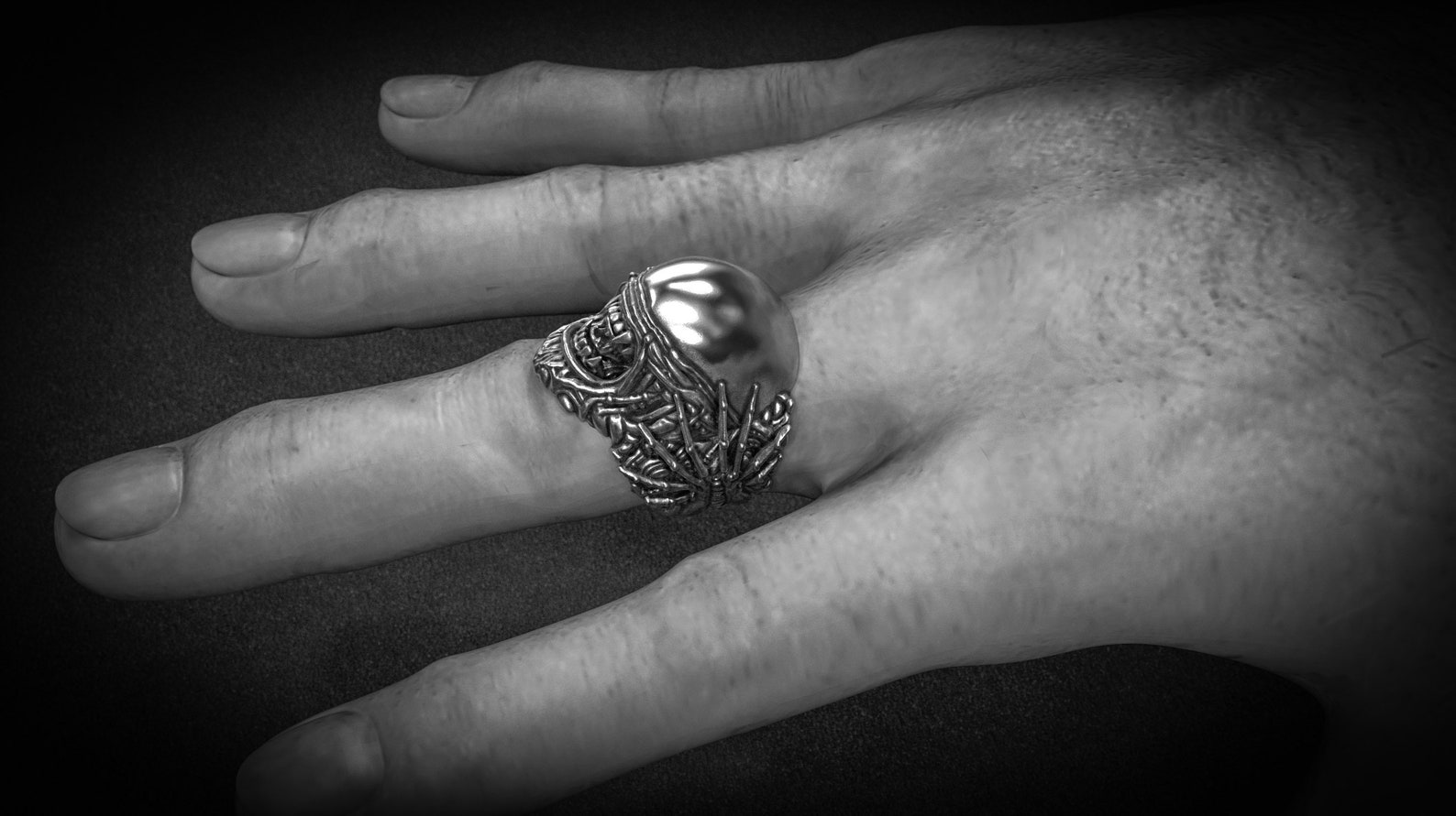 H.R. Giger Inspired Alien Ring Chestburster Prometheus | Etsy