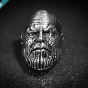 Avengers , Infinity War , Thanos Ring , Man Ring , Rustic Ring , 3D ...