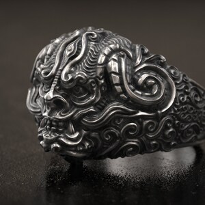 Oni Ring, Mens Gift, Japanese Tradition, Japanese Demon, Traditional ...