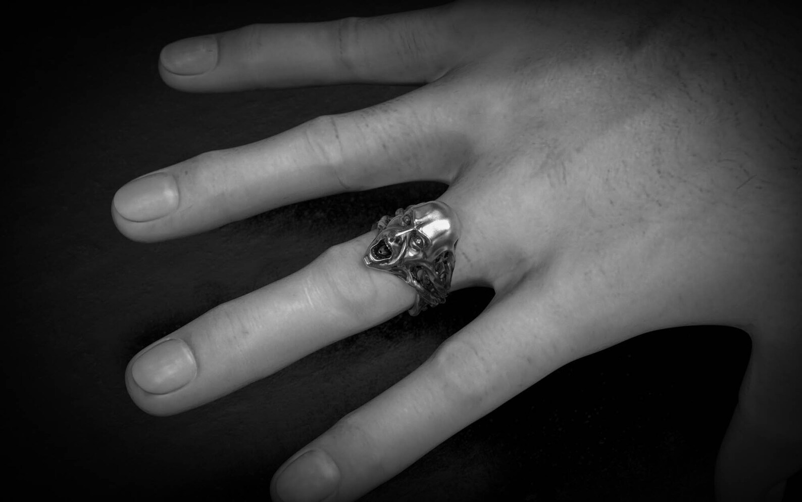 Screaming Face Ring, Face Ring, Scream Ring, Biker Ring, Human Face ...