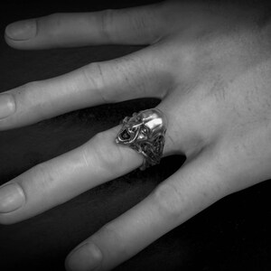 Screaming Face Ring, Face Ring, Scream Ring, Biker Ring, Human Face ...