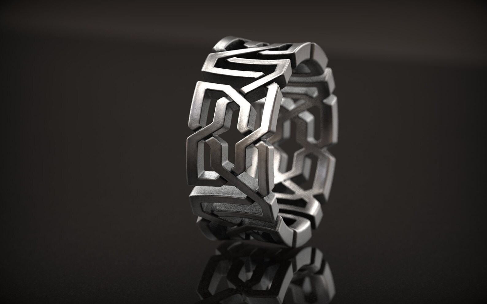 Geometric Pattern Ring, Wedding Band Ring, Filigree Style, Unique Ring ...