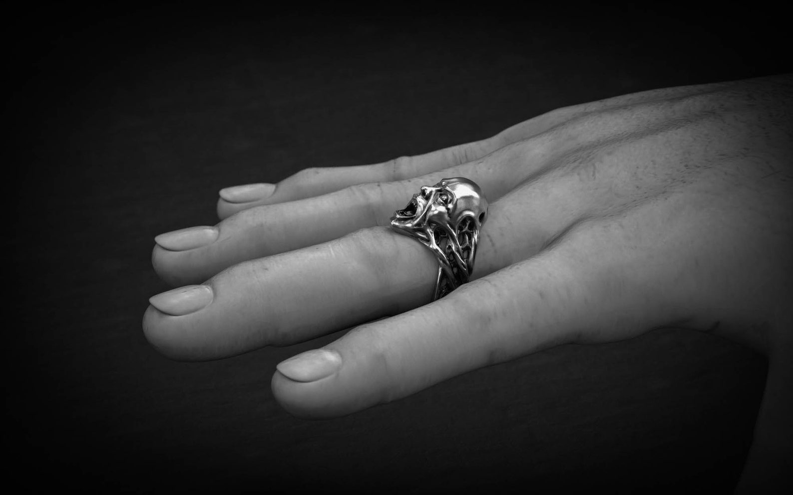 Screaming Face Ring, Face Ring, Scream Ring, Biker Ring, Human Face ...