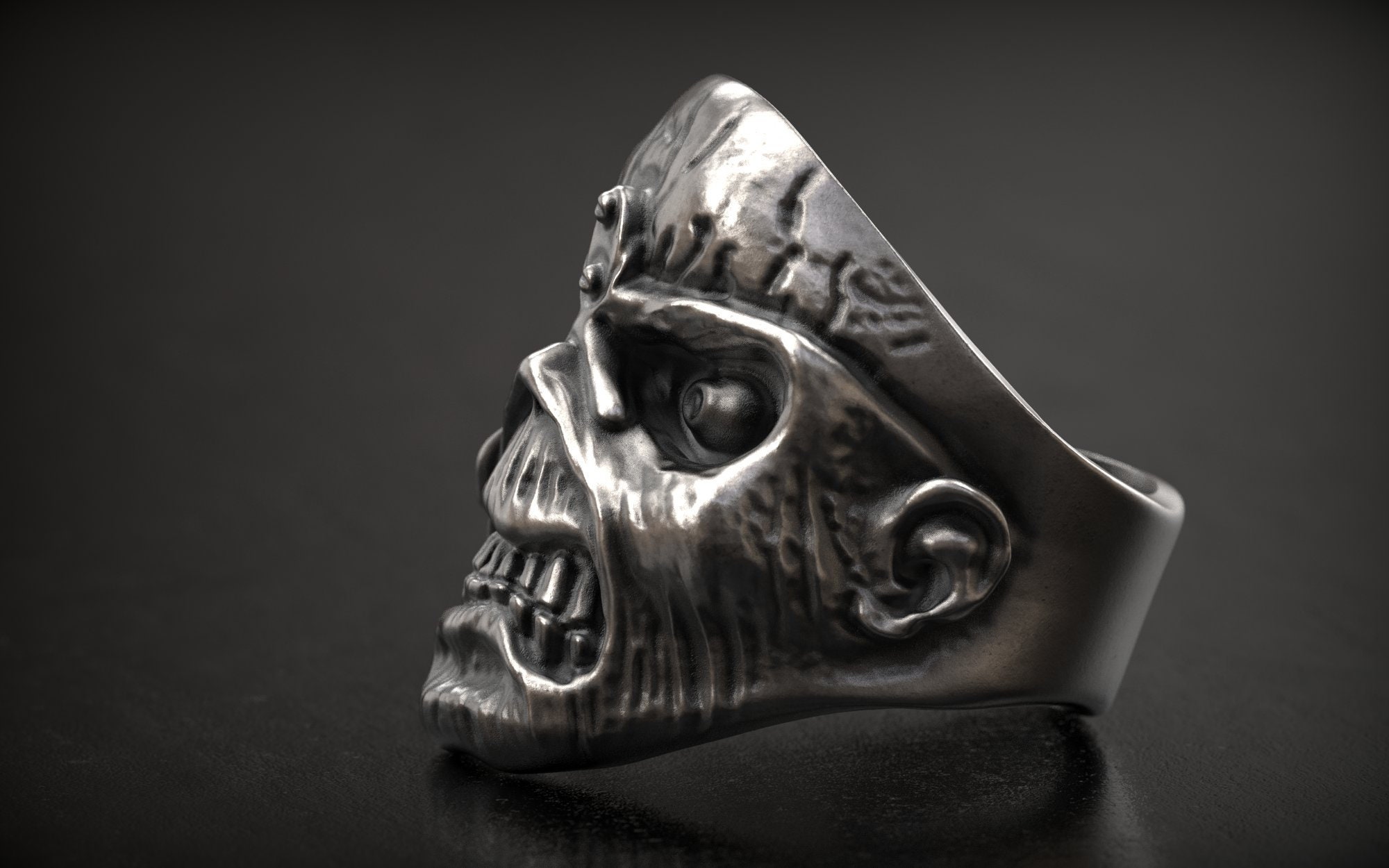 Iron Maiden Eddie Ring, Skull Ring, Biker Ring, Man Ring, Unique Punk ...