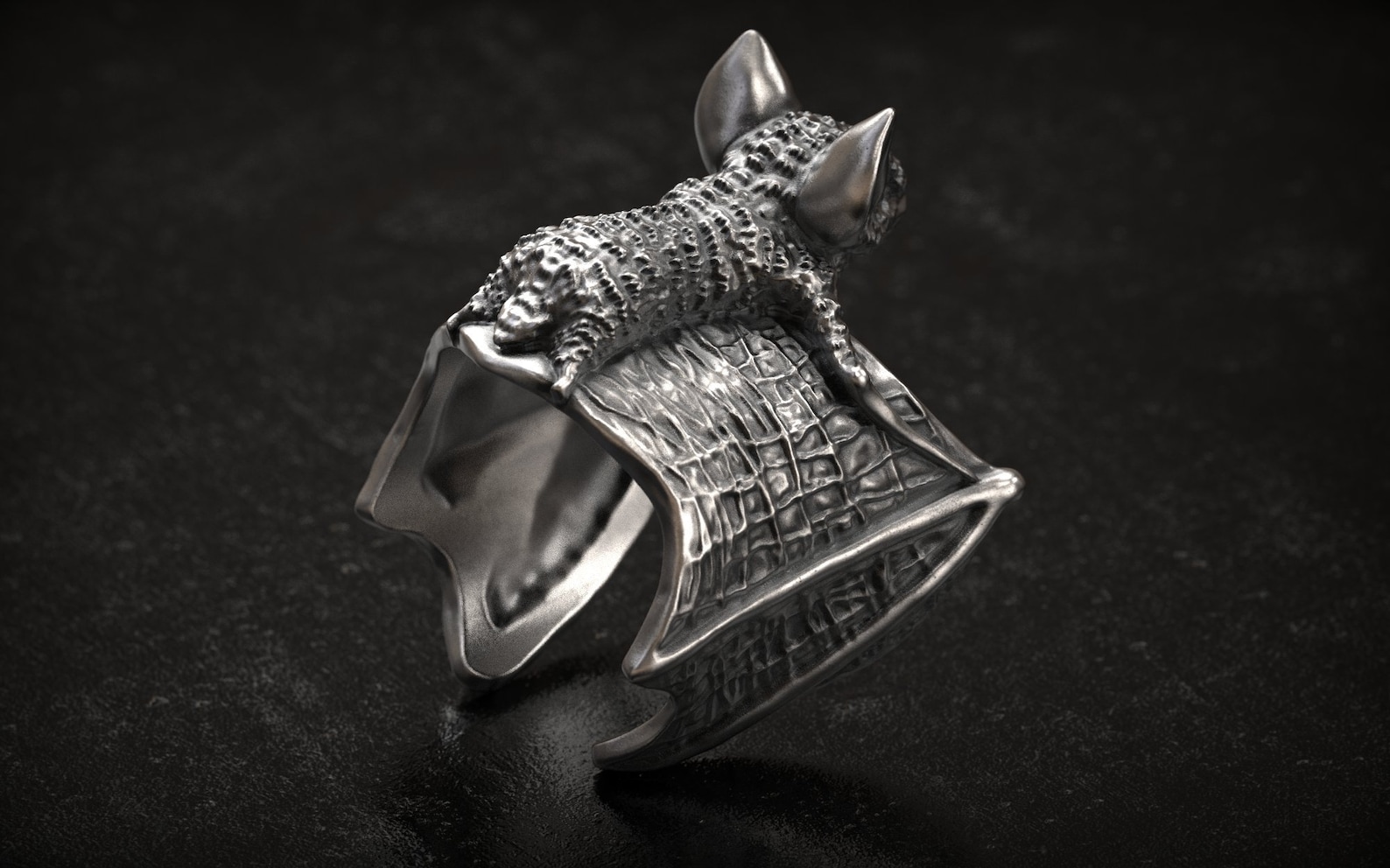 Adjustable Bat Ring, Bat Jewelry, Bat Lover Gift, Silver Bat Ring ...