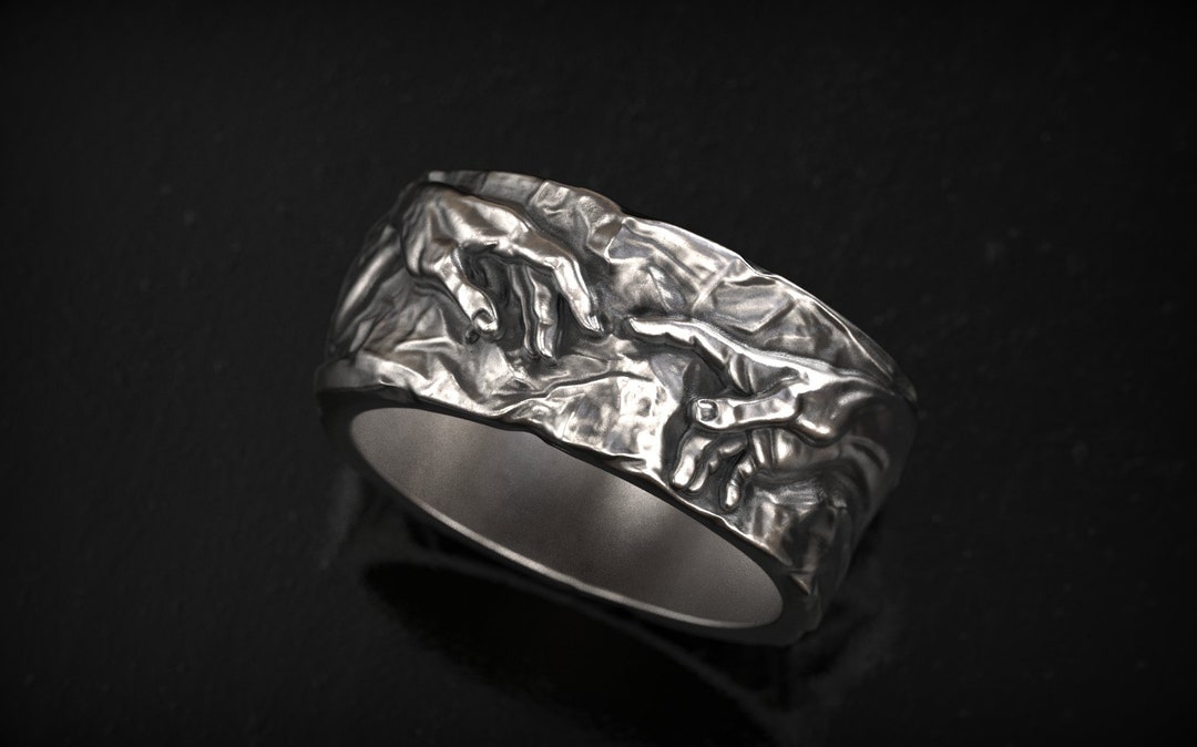 Hand of God, Giving Life to Adam Ring, Michelangelo Ring, the Creation ...