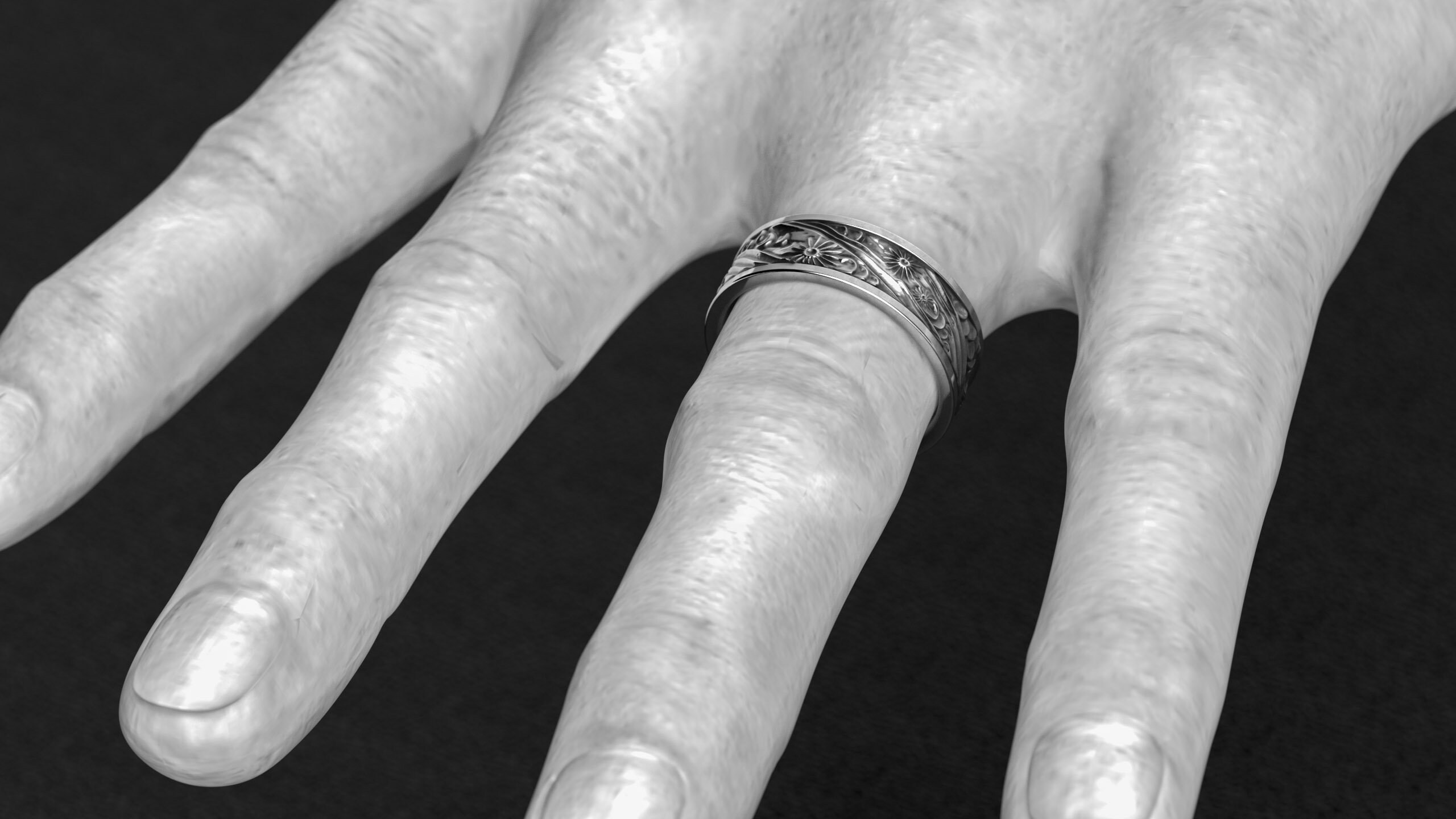 Japanese Ornament Wedding Ring, Traditional Japanese Ring, Traditional ...