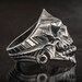 Evil Skull Ring, Old Skull Ring, Demon Skull, Biker Ring, Mans Ring ...