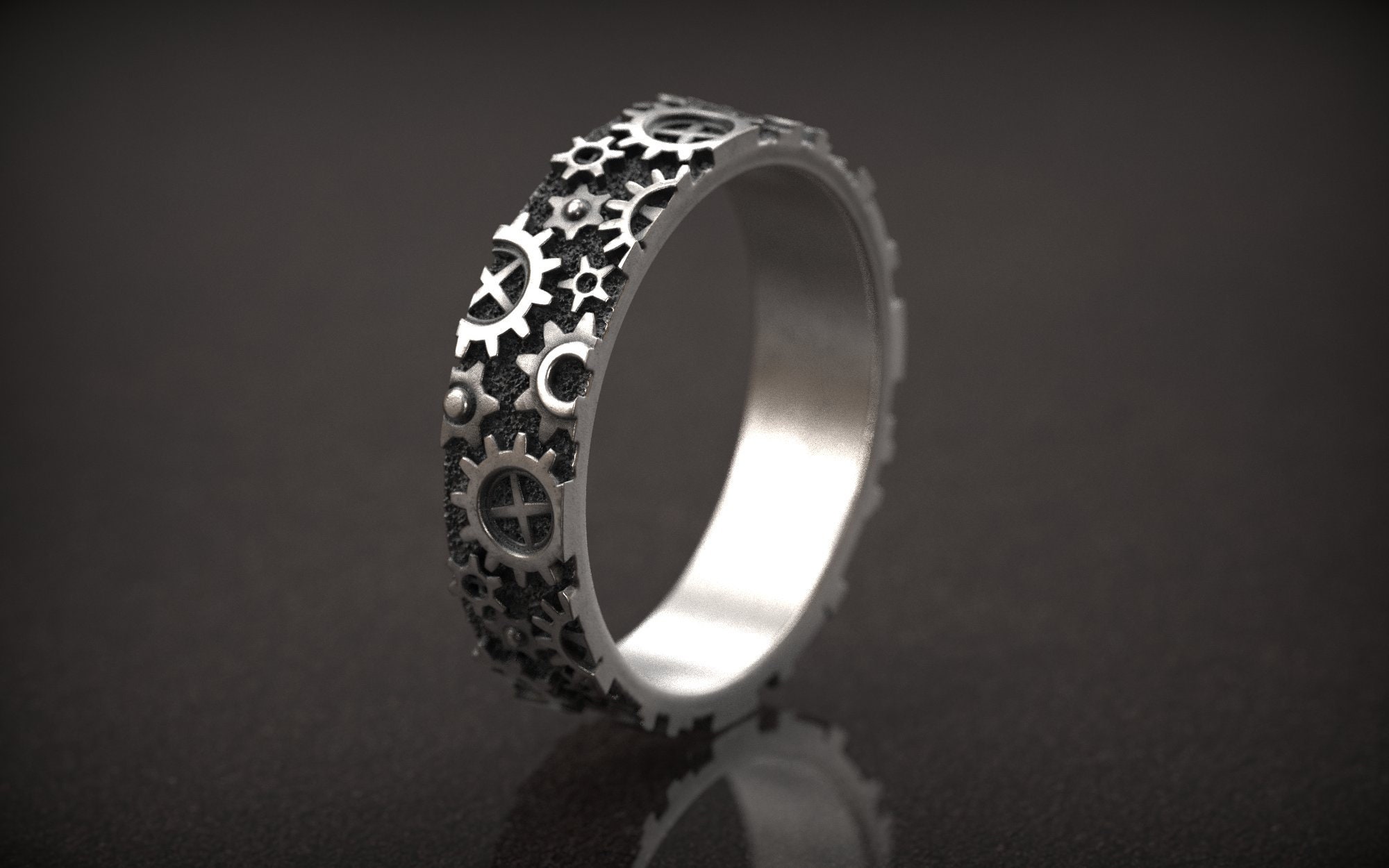 Clockwork Ring, Mechanical Steampunk Ring, Gear Ring, Timetraveller ...