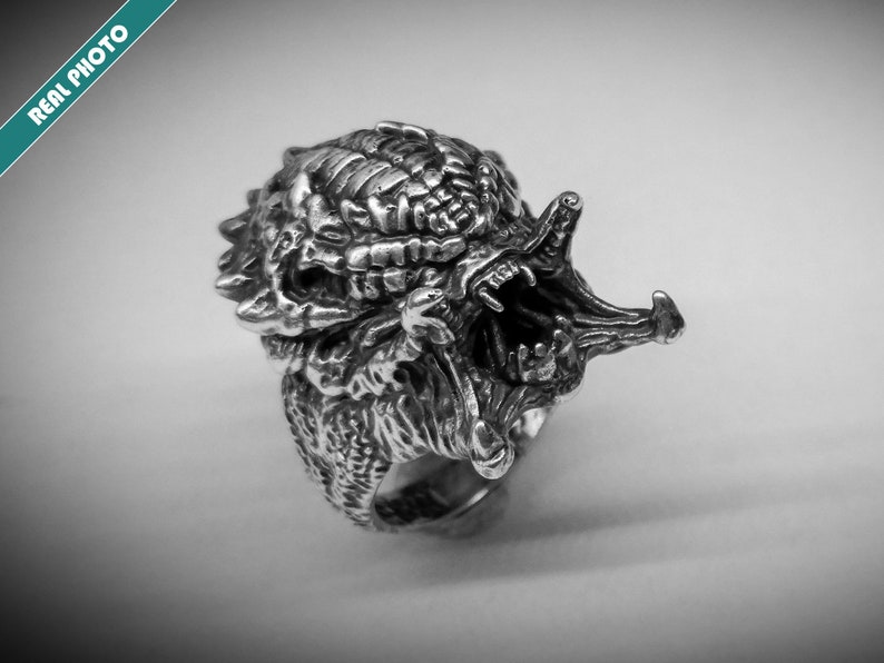 Predator Ring Alien 925 Sterling Silver 3D Print 3d - Etsy