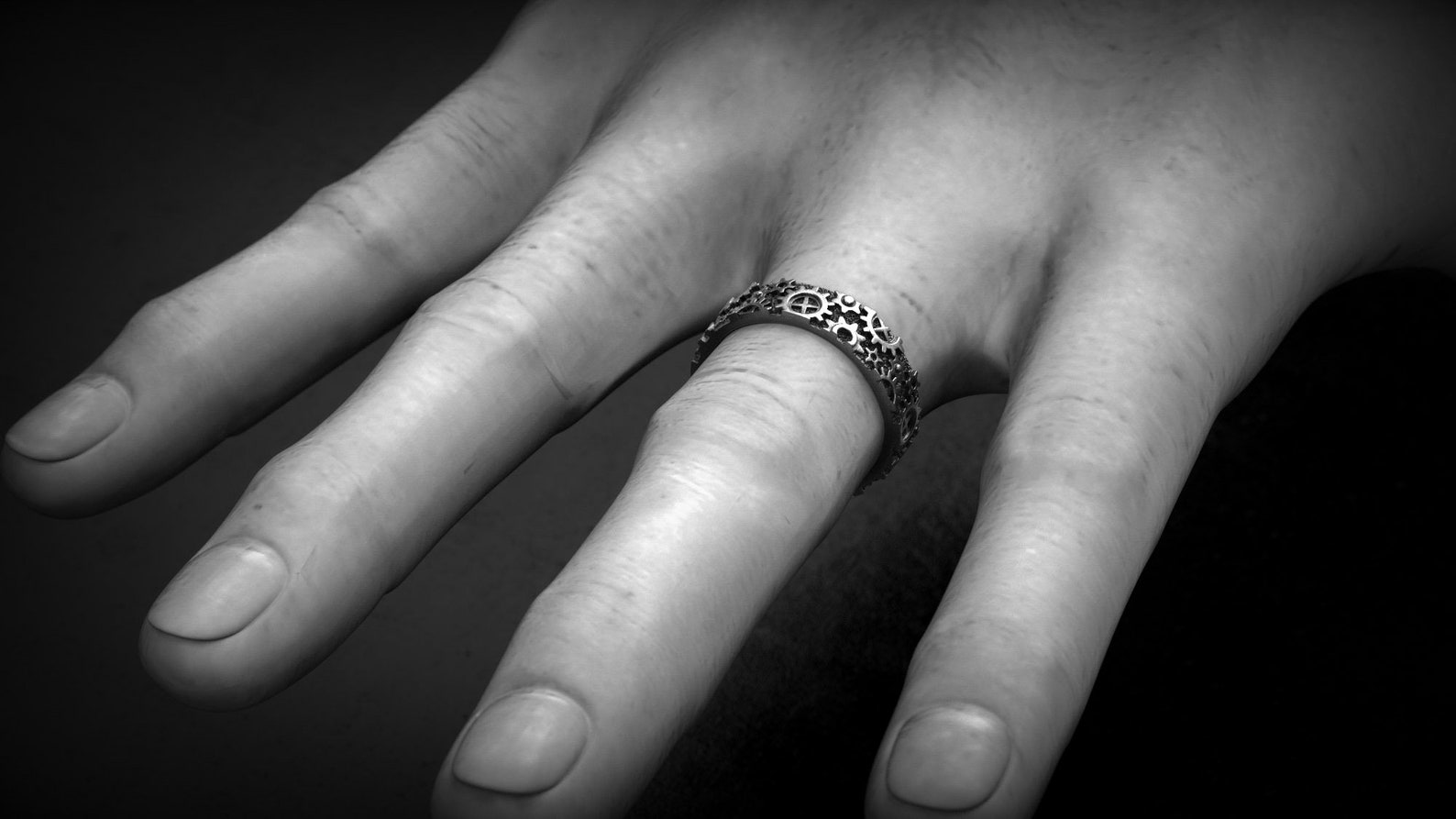 Clockwork Ring, Mechanical Steampunk Ring, Gear Ring, Timetraveller ...