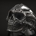 H.R. Giger Inspired , Biomechanical Skull Ring, Biker Ring, Xenomorph ...