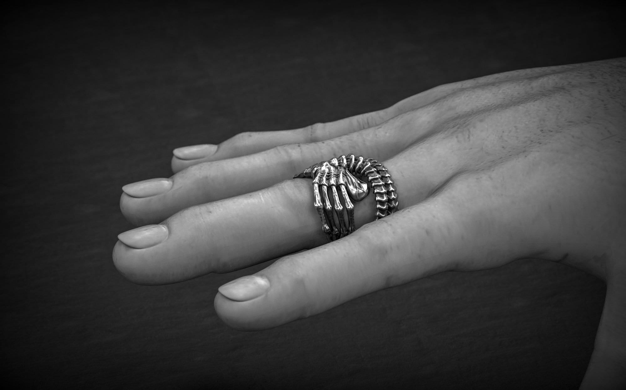 H.R. Giger Inspired Alien Facehugger Ring Facehugger - Etsy Australia
