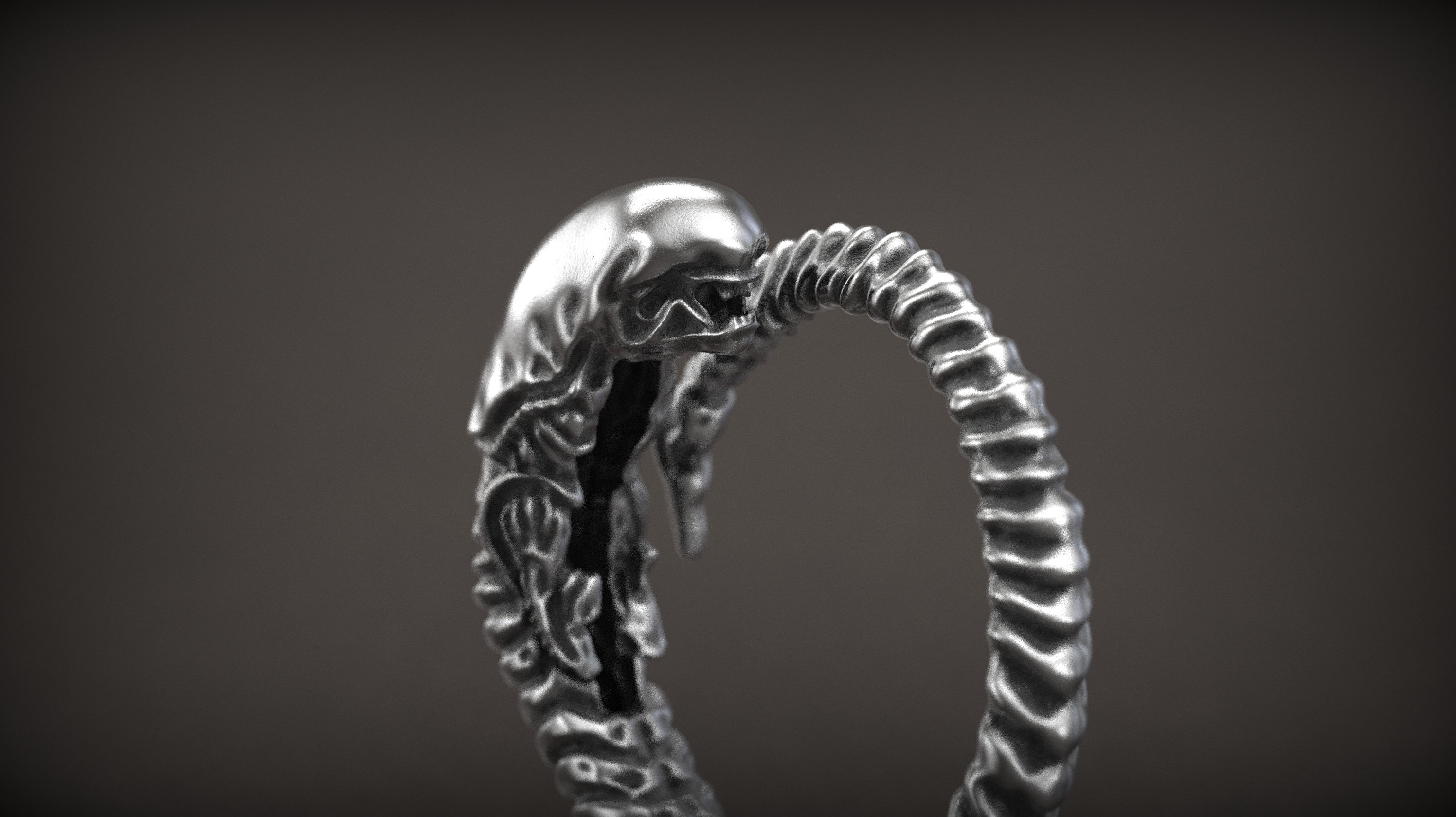 H.R. Giger Inspired Alien Newborn Ring Chestburster - Etsy UK