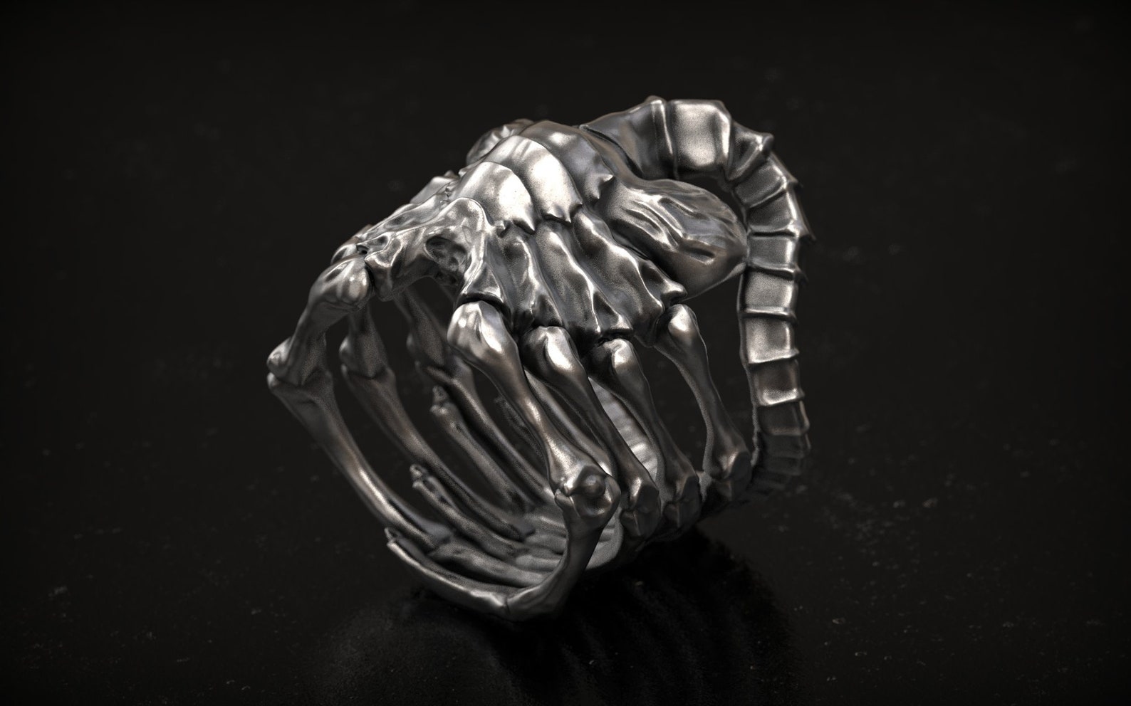 H.R. Giger Inspired Alien Facehugger Ring Facehugger - Etsy