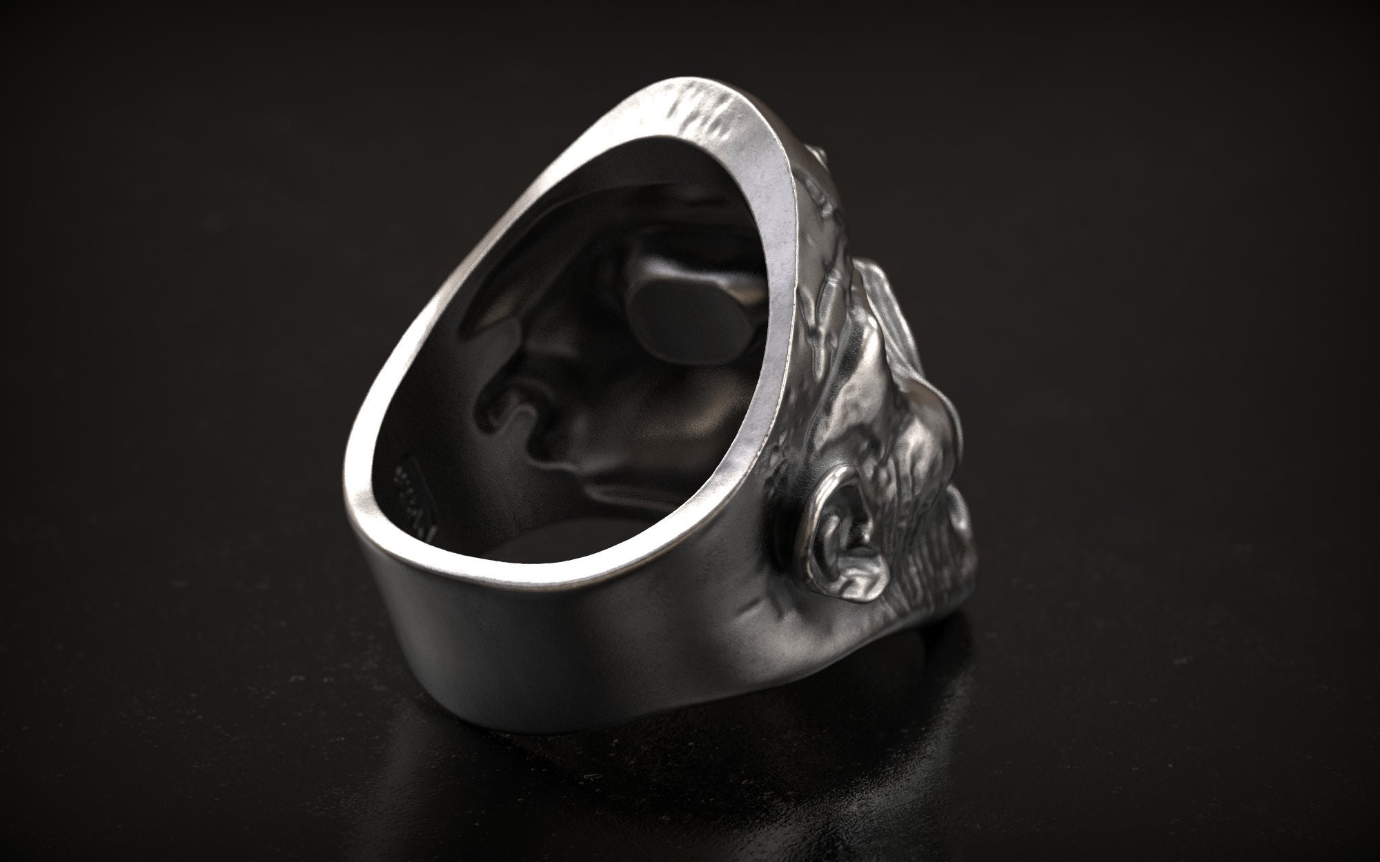 Iron Maiden Eddie Ring, Skull Ring, Biker Ring, Man Ring, Unique Punk ...