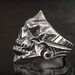 Evil Skull Ring, Old Skull Ring, Demon Skull, Biker Ring, Mans Ring ...