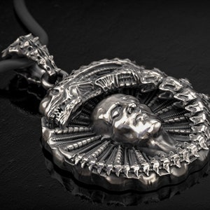 H.R. Giger Inspired, Alien Prometheus Pendant, Alien Covenant, Giger ...