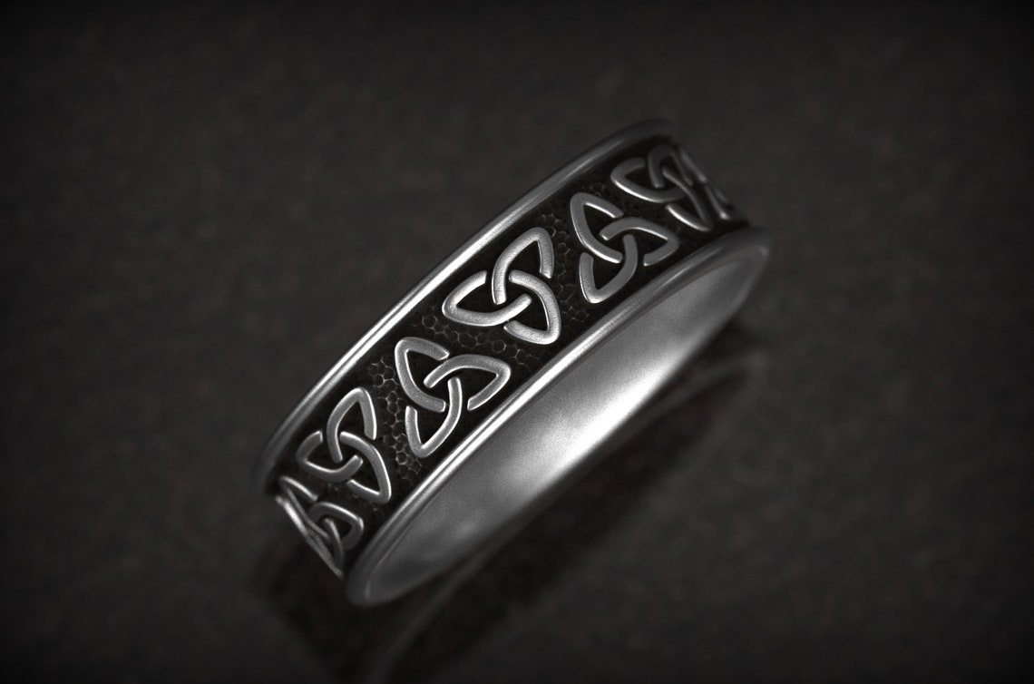 Celtic Trinity Knot , Celtic Ring , Wedding Band Ring , 3d Printed ...
