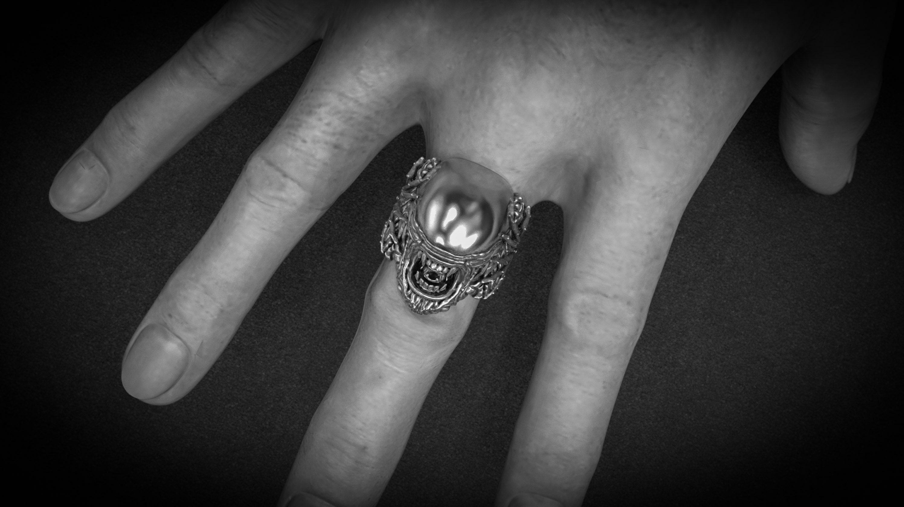 H.R. Giger Inspired Alien Ring Chestburster Prometheus | Etsy